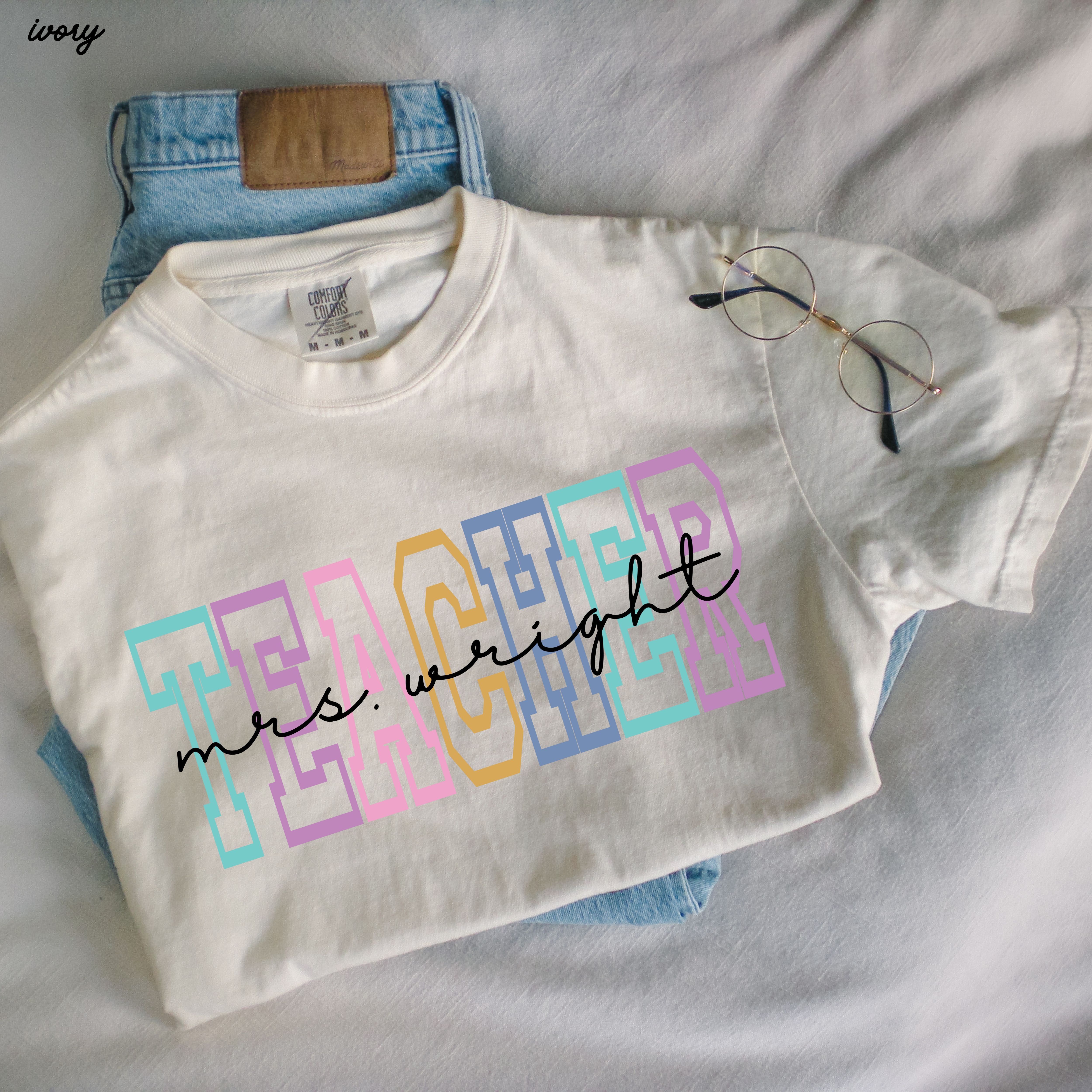 *Personalized Teacher Outline Tee *13 Colors (S-3X) – Chloe Vs Tank The ...