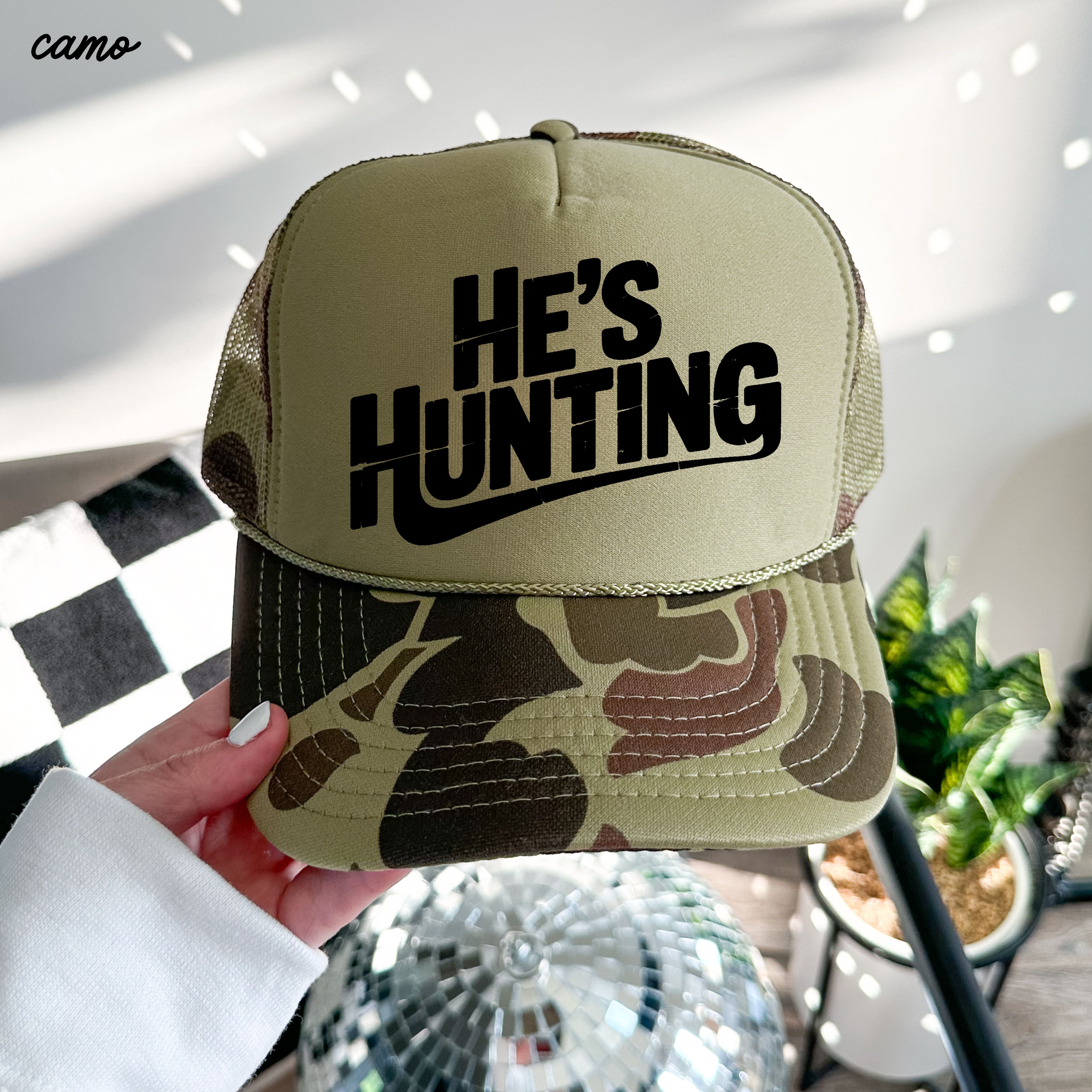 He's Hunting Trucker Hat *9 Colors – Chloe Vs Tank The Boutique